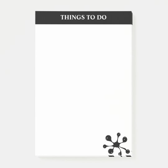 Modern stylish black and white post-it notes | Zazzle.com