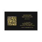Modern stylish black gold QR code professional Business Card | Zazzle