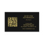 Modern stylish black gold QR code professional Business Card | Zazzle