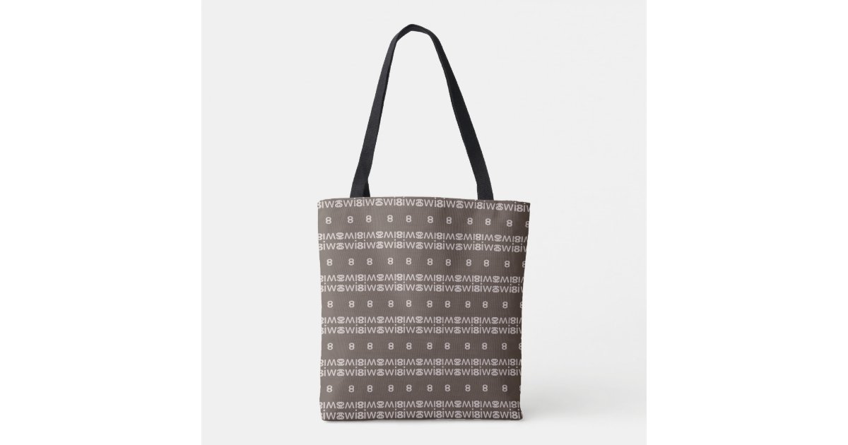 Modern stylish brown & beige pattern tote bag | Zazzle