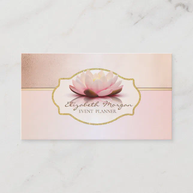 Modern Stylish,Frame Lotus Flower Business Card | Zazzle