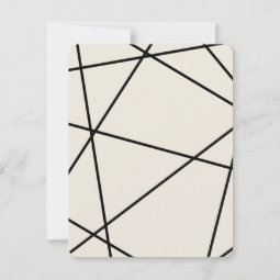 Modern Stylish Geometric Lines Monogram Stationery Note Card | Zazzle