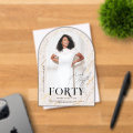 Modern Stylish Magazine | 40th Birthday Photo Acrylic Invitations | Zazzle