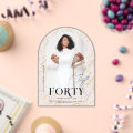 Modern Stylish Magazine | 40th Birthday Photo Acrylic Invitations | Zazzle