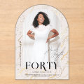 Modern Stylish Magazine | 40th Birthday Photo Acrylic Invitations | Zazzle