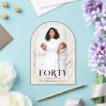 Modern Stylish Magazine | 40th Birthday Photo Acrylic Invitations | Zazzle