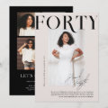 Modern Stylish Magazine | 40th Birthday Photo Invitation | Zazzle