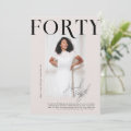Modern Stylish Magazine | 40th Birthday Photo Invitation | Zazzle