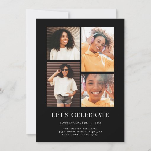 Modern Stylish Magazine | 40th Birthday Photo Invitation | Zazzle