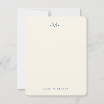 Modern Stylish Monogrammed Stationery Note Card | Zazzle