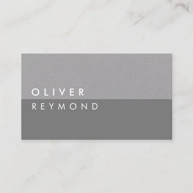 modern & stylish professional gray-on-gray business card | Zazzle