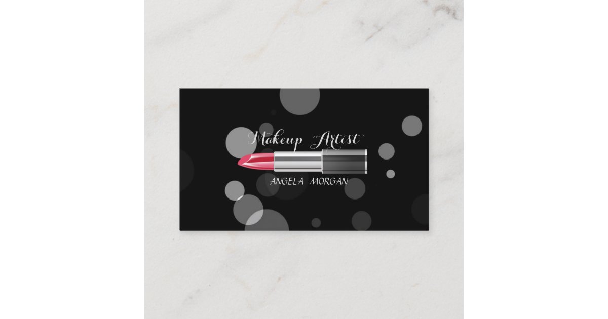 Modern Stylish Professional -Makeup-Lipstick Business Card | Zazzle