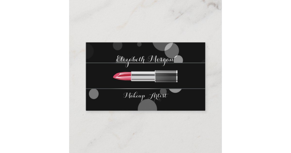 Modern Stylish Professional -Makeup-Lipstick Business Card | Zazzle