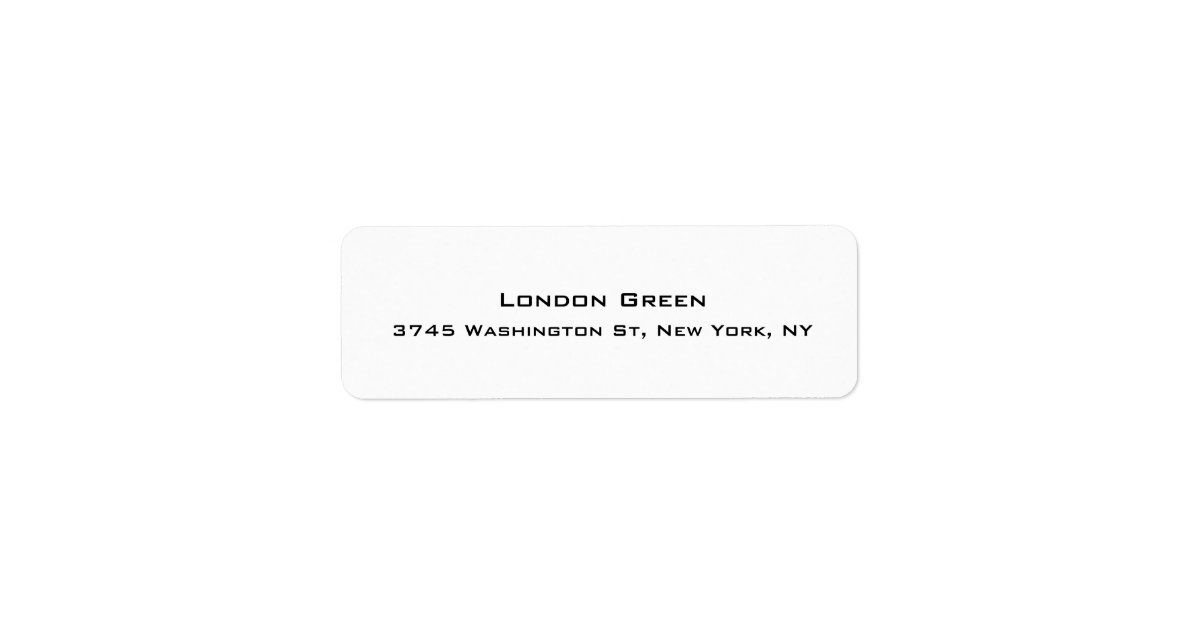 Modern Stylish Professional Plain Simple White Label | Zazzle