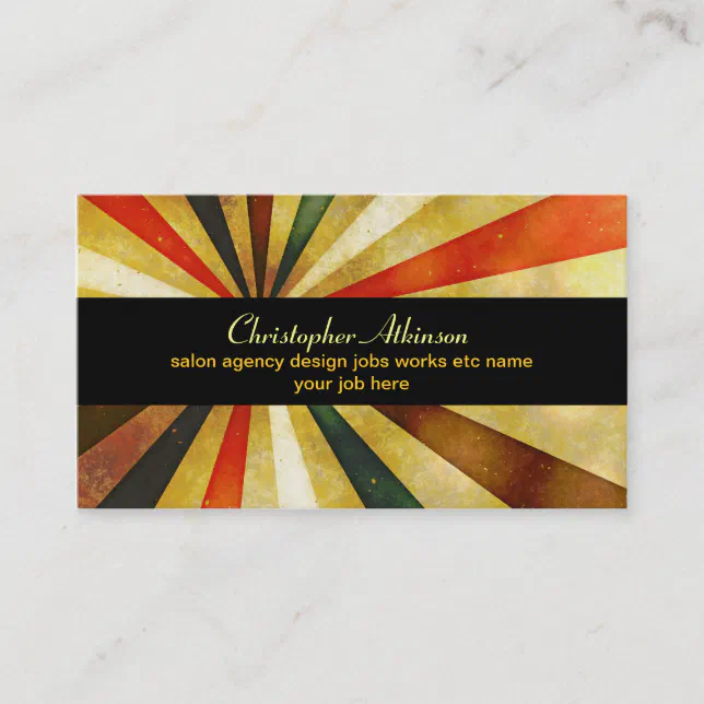 modern stylish vintage retro design business card | Zazzle