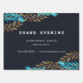 Modern Stylist Black Gold Business Sign | Zazzle