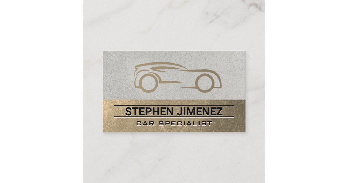 Modern Stylized Car Logo Business Card | Zazzle