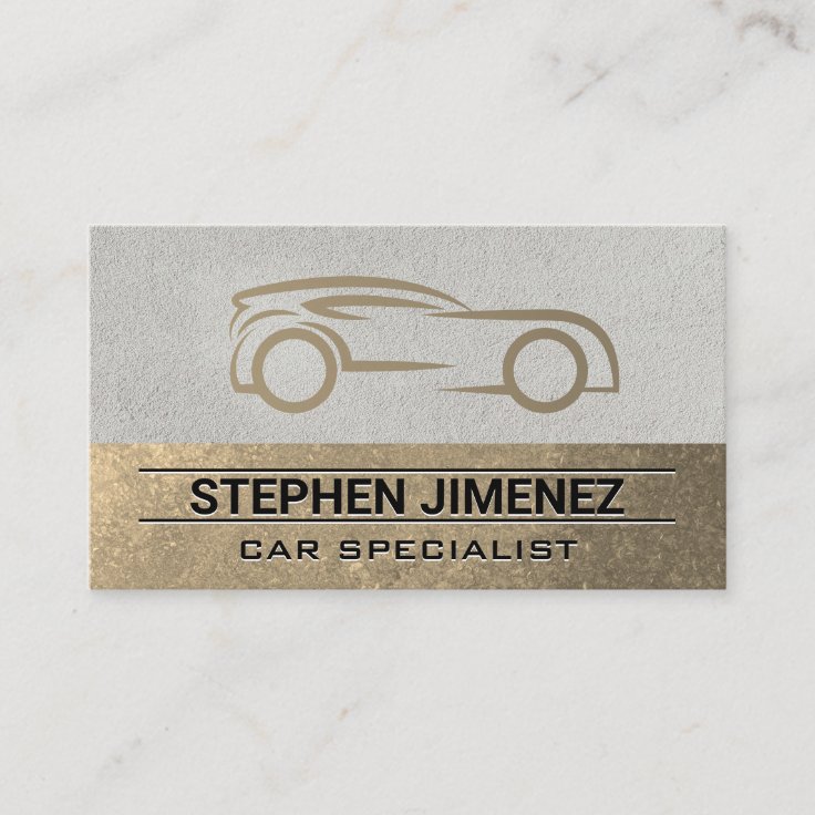 Modern Stylized Car Logo Business Card | Zazzle