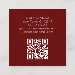 Modern Succulent QR code Botanical Cactus Square Business Card | Zazzle