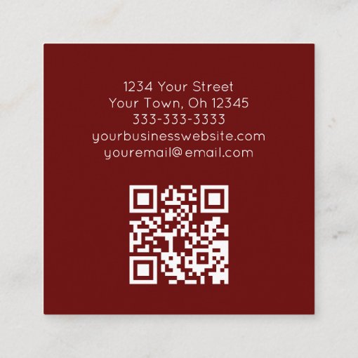 Modern Succulent QR code Botanical Cactus Square Business Card | Zazzle