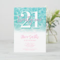 Modern Summer Pool Party 21st Birthday Invitation | Zazzle