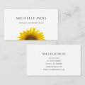 Modern Sunflower Simple Business Card | Zazzle