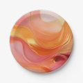 Modern Sunrise Orange Pink and Gold- Paper Plates | Zazzle