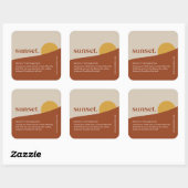 Modern Sunset Product Label | Zazzle