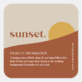 Modern Sunset Product Label | Zazzle