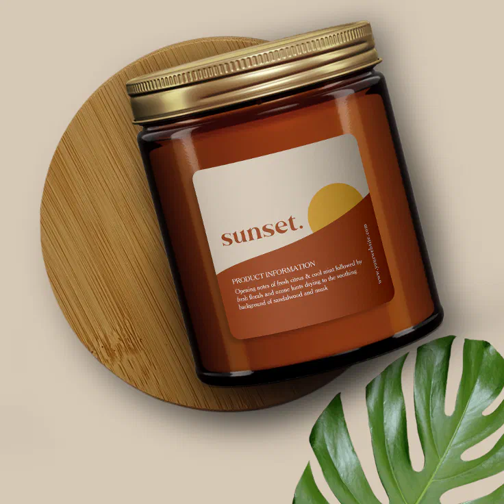 Modern Sunset Product Label | Zazzle