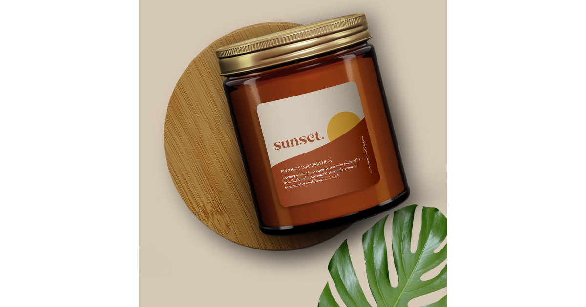 Modern Sunset Product Label | Zazzle