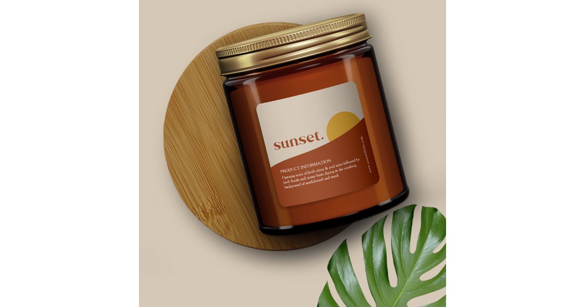 Modern Sunset Product Label | Zazzle