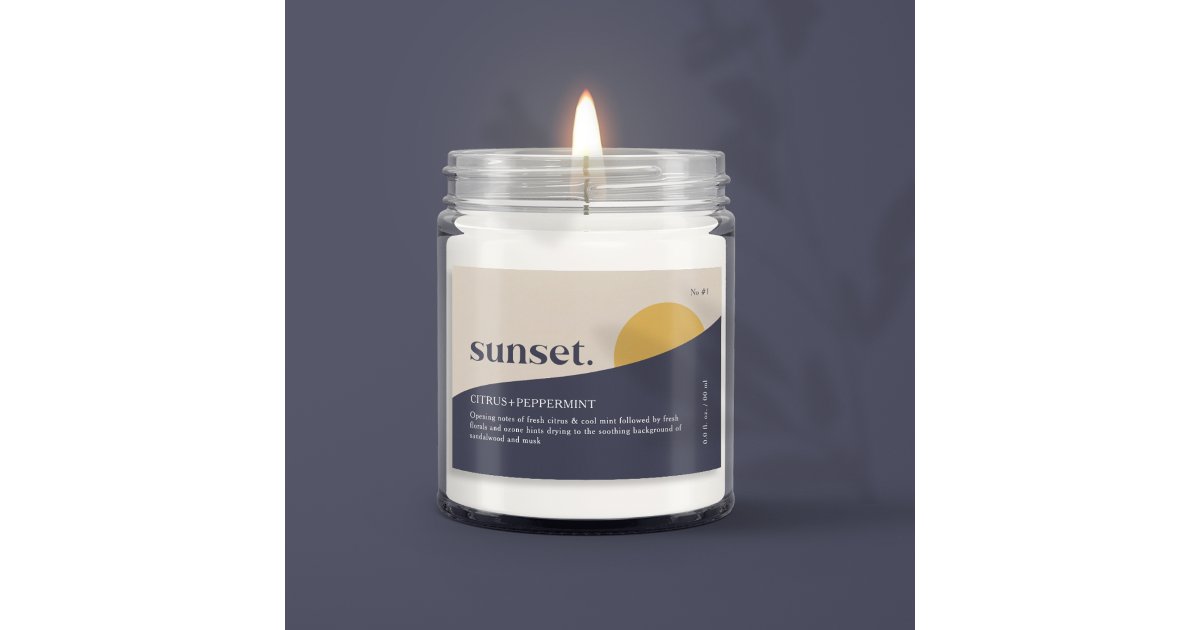 Modern Sunset Product Label | Zazzle