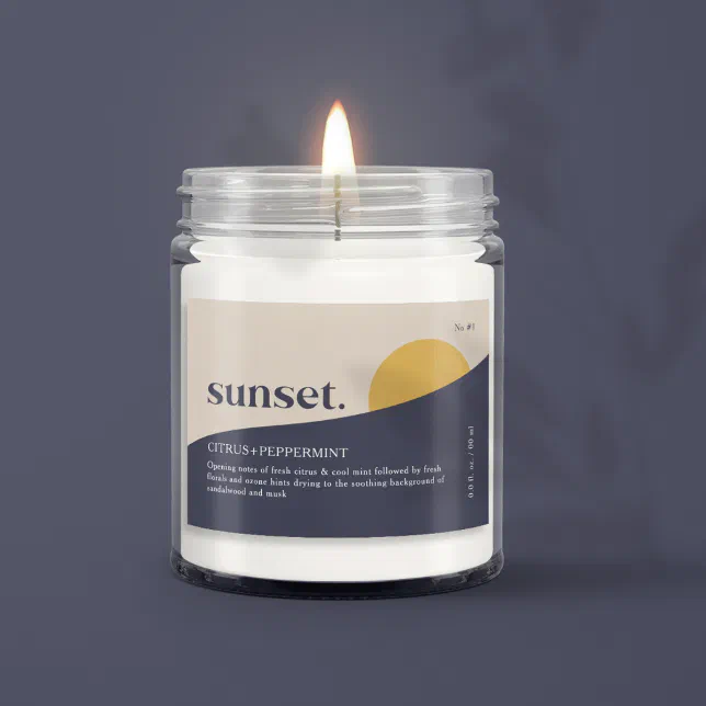 Modern Sunset Product Label | Zazzle