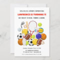 Modern SuperStar Kids Boys Sports Birthday Party Invitation | Zazzle