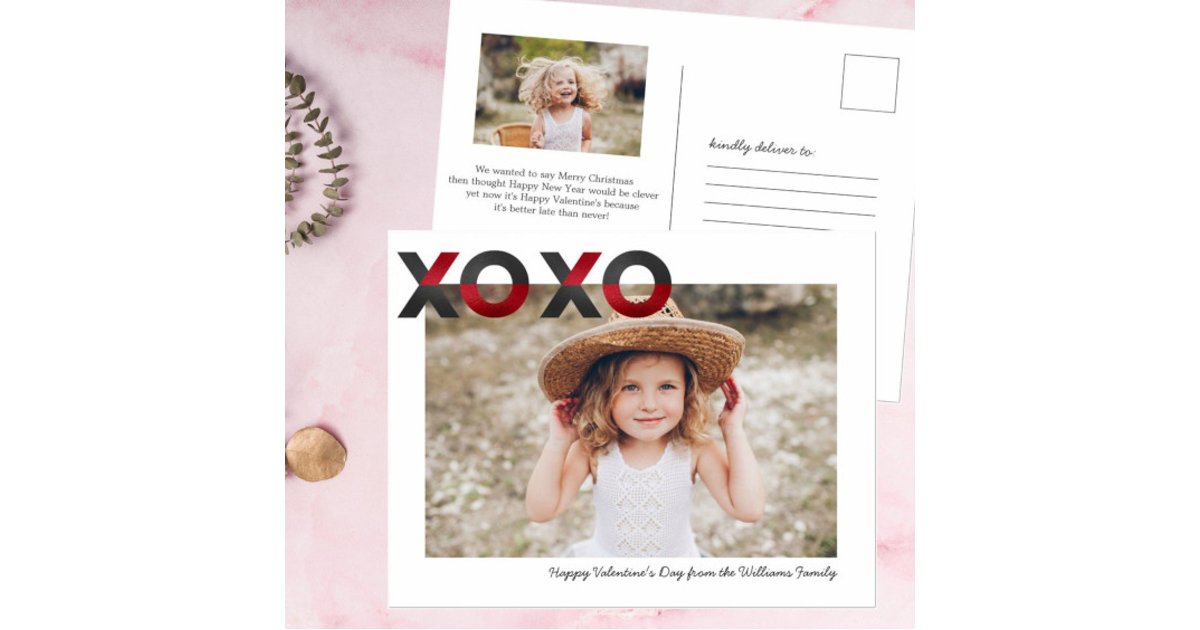 Modern & Sweet | Valentine Photo Card | Zazzle