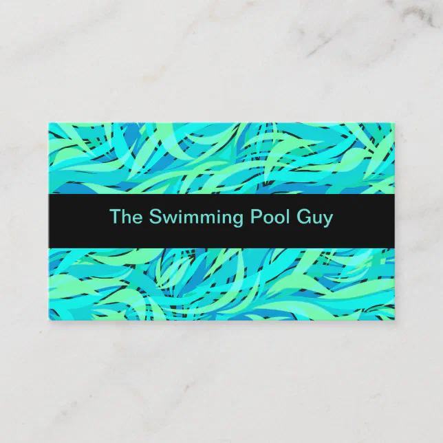 Modern Swimming Pool Service Business Card | Zazzle