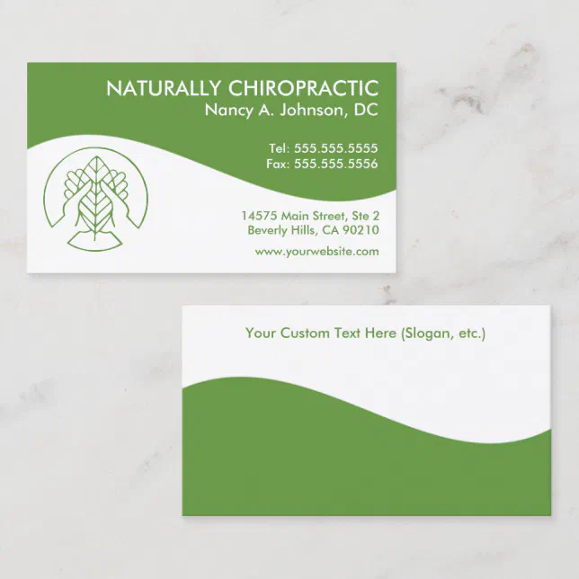 Modern Swirl Chiropractic Business Cards | Zazzle