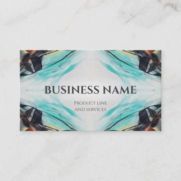 Modern symmetrical design business card | Zazzle