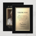 Modern Sympathy Masculine Gold Black PHOTO Card | Zazzle