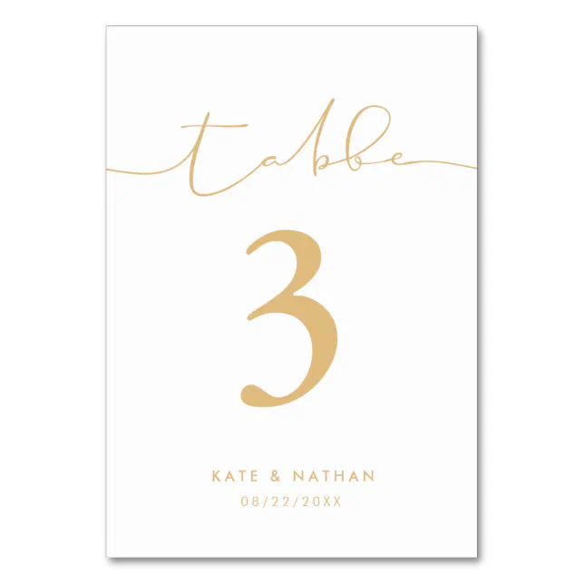 Modern Table Number | Zazzle