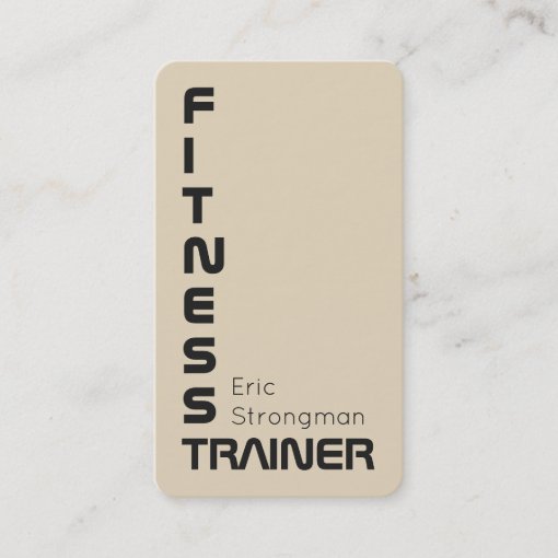 Modern tan duo tone with QR code Business Card | Zazzle