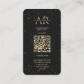 Modern Tarot Numerologist Black Gold Monogram Business Card | Zazzle