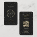 Modern Tarot Numerologist Black Gold Monogram Business Card | Zazzle