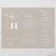 Modern Taupe Wedding Menu Program Trifold | Zazzle