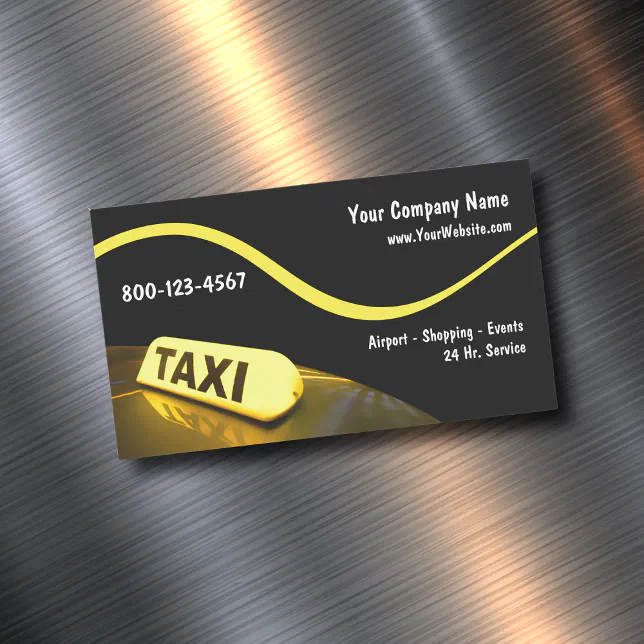 Modern Taxi Business Cards | Zazzle