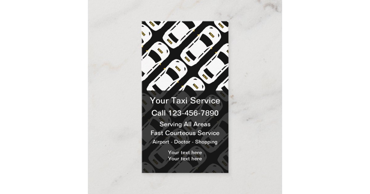 Modern Taxi Driver Service Business Cards | Zazzle