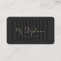 Modern Teacher Black Gold Lecturer Professor Business Card | Zazzle