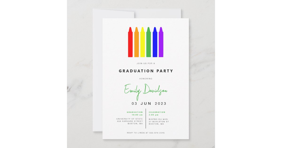 Modern Teacher Education Graduation Party Invite | Zazzle