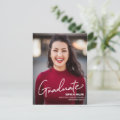 Modern Teacher Graduate Photo Graduation Announcement Postcard | Zazzle
